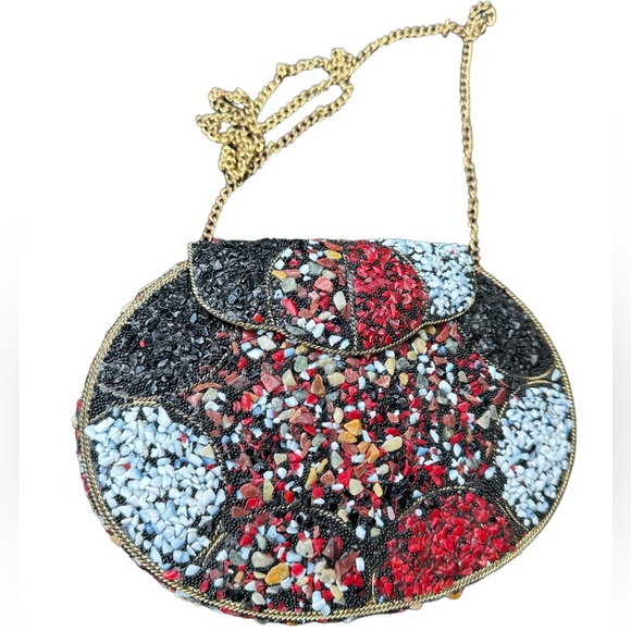 Unbranded | Bags | Womens Exquisite Embellished Multicolor Stone Clutch ...